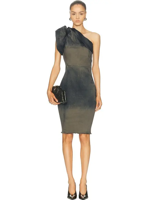 Rick Owens Twist Denim Dress - Darkdust Degrade