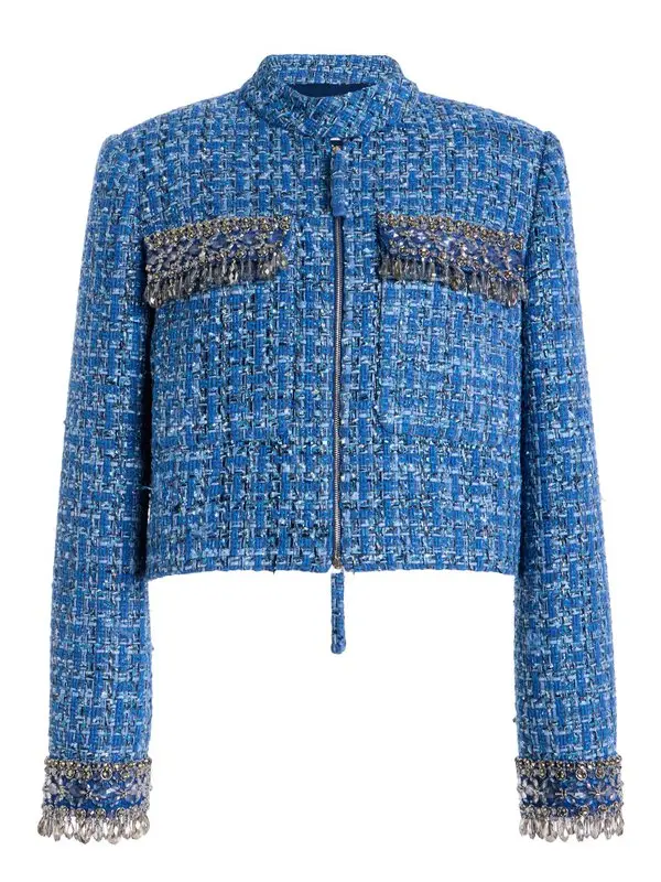 Carolina Herrera Embellished Jacket - Blue
