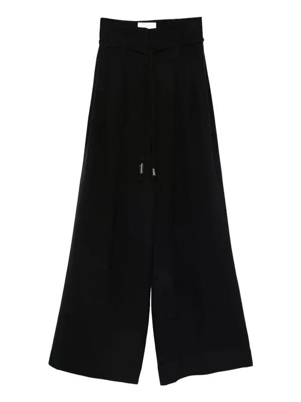 Nanushka High-waist Wide Leg Trousers - Black