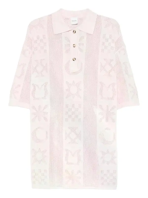 Nanushka Polo-neck Shirt Dress - Pink