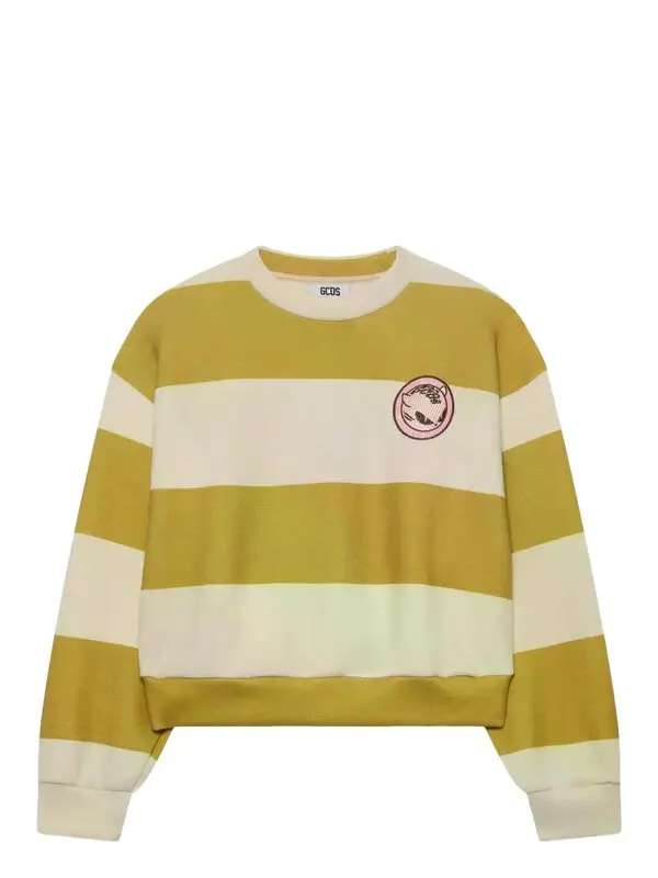 Gcds Striped Pattern Sweater - Yellow