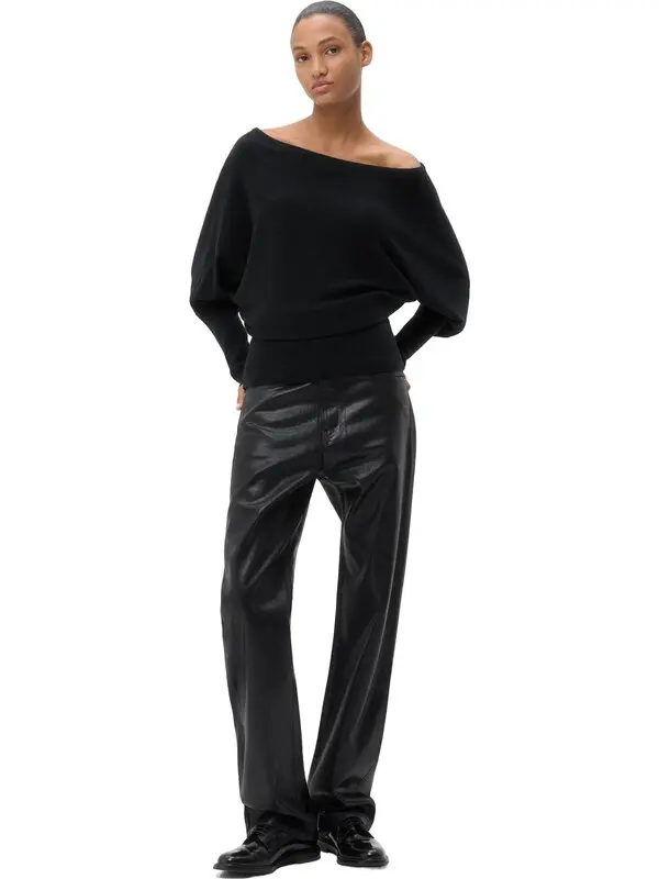 TWP Cashmere Off-the-shoulder Knit - Black