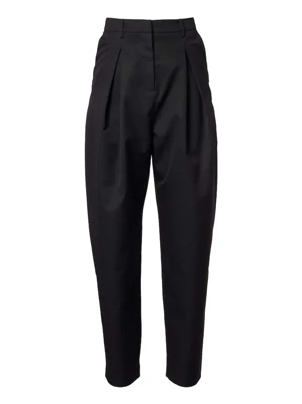Remain Birger Christensen High-rise Tapered Wool Blend Pants - Black