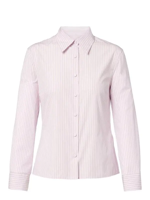 Calvin Klein Pinstripe Cotton Poplin Shirt - Pink