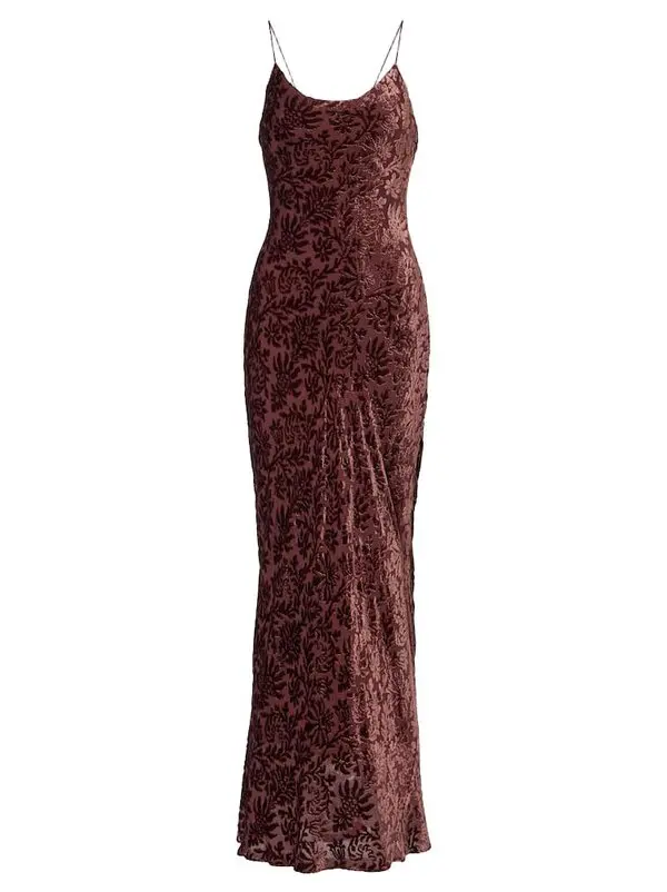 Veronica Beard Jolynn Jacquard Maxi Dress - Burgundy