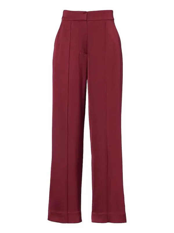 Simkhai Kyra Satin Wide-leg Pants - Red