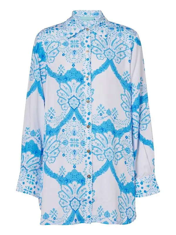 Melissa Odabash Paige Printed Shirt - White