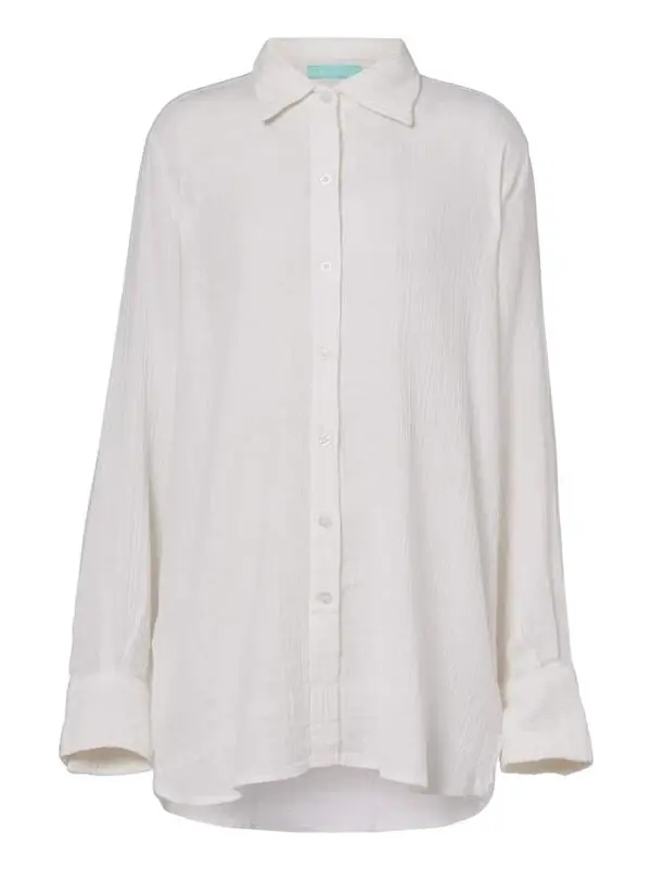 Melissa Odabash Leona Cotton Shirt - White