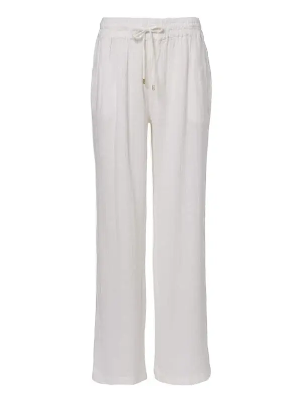 Melissa Odabash Krissy Cotton Wide-leg Pants - White