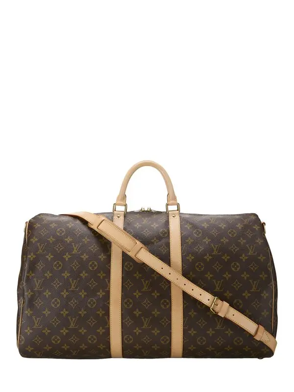 LOUIS VUITTON Monogram Keepall Bandouliere 55 - Brown