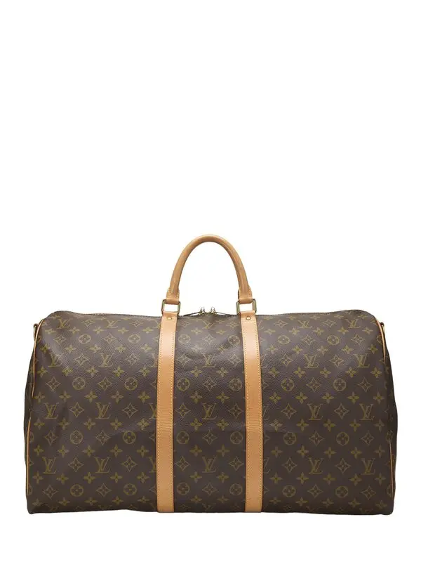 LOUIS VUITTON Monogram Keepall Bandouliere 55 - Brown