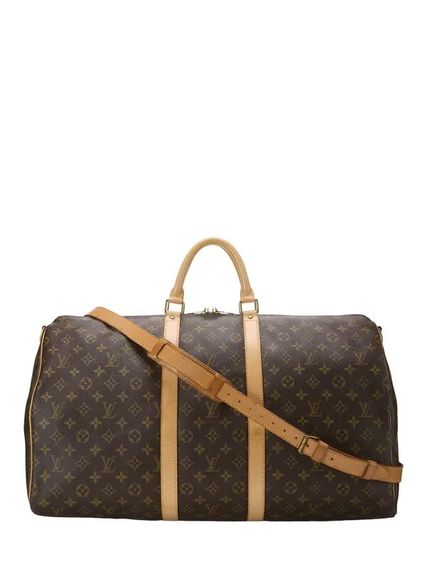 LOUIS VUITTON Monogram Keepall Bandouliere 55 - Brown