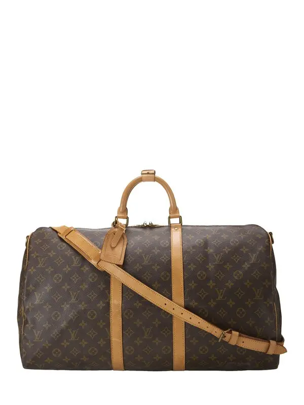 LOUIS VUITTON Monogram Keepall Bandouliere 55 - Brown