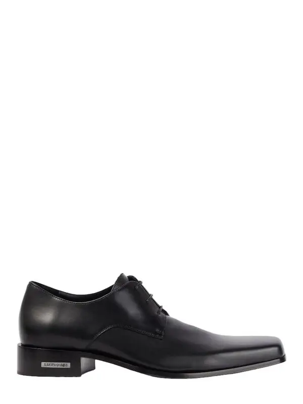 Balenciaga Concorde Leather Derby Shoes - Black
