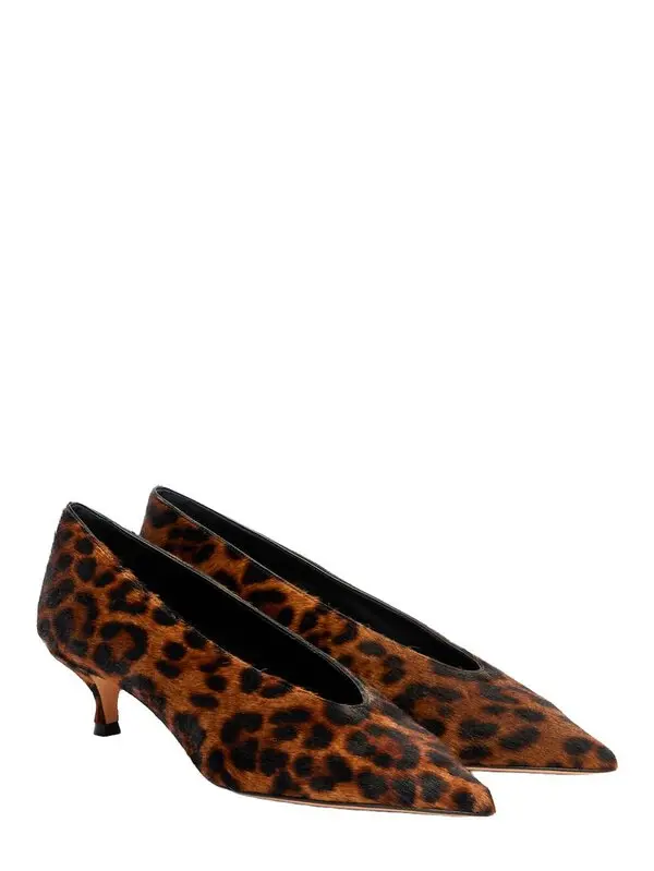 Le Monde Beryl Leopard-print Calf Hair Pumps - Brown