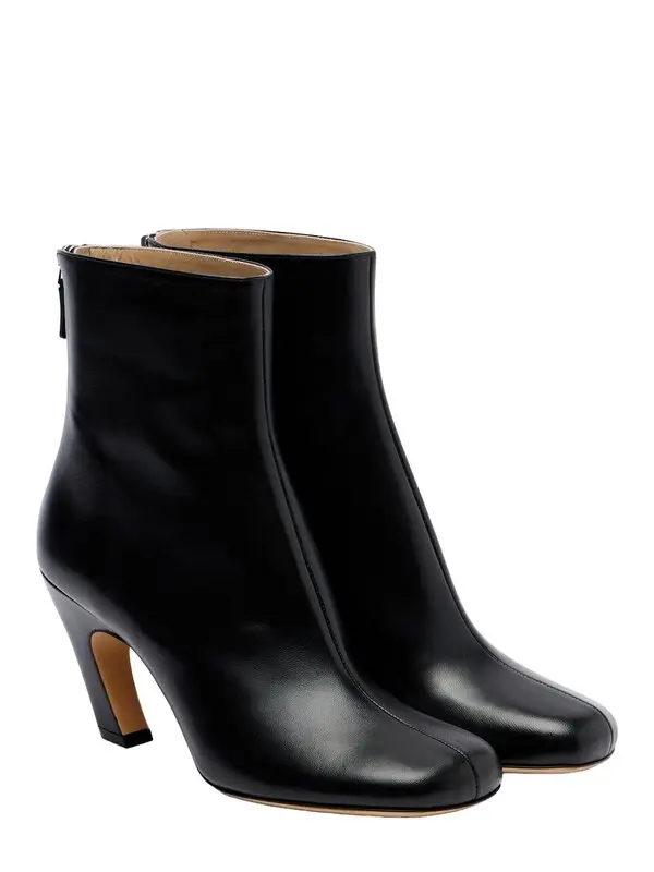 Le Monde Beryl Leather Ankle Boots - Black