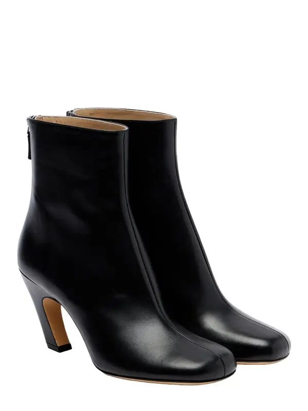 Le Monde Beryl Leather Ankle Boots - Black