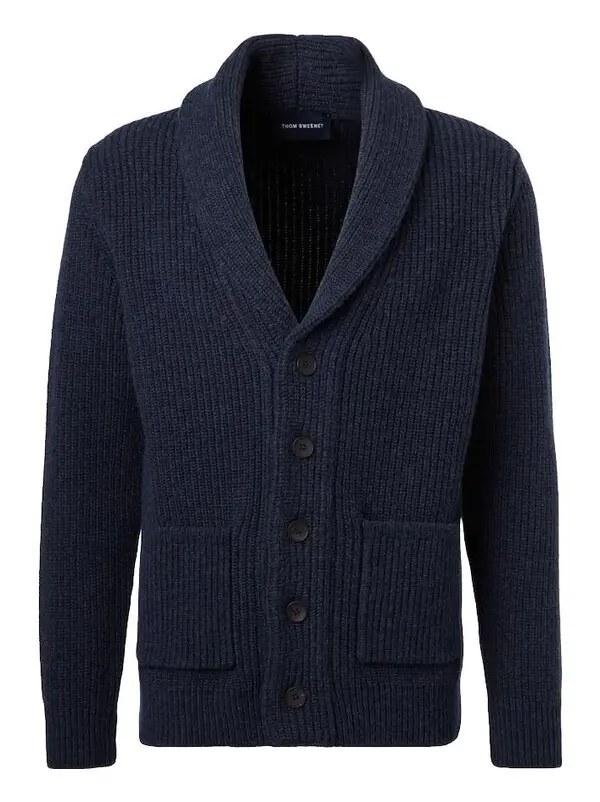 Thom Sweeney Wool And Cashmere Cardigan - Blue