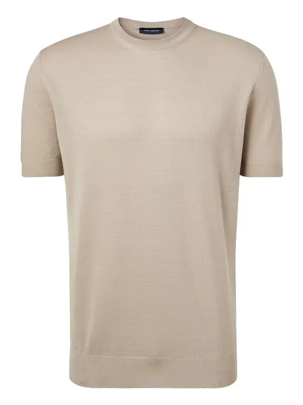Thom Sweeney Wool T-shirt - Beige