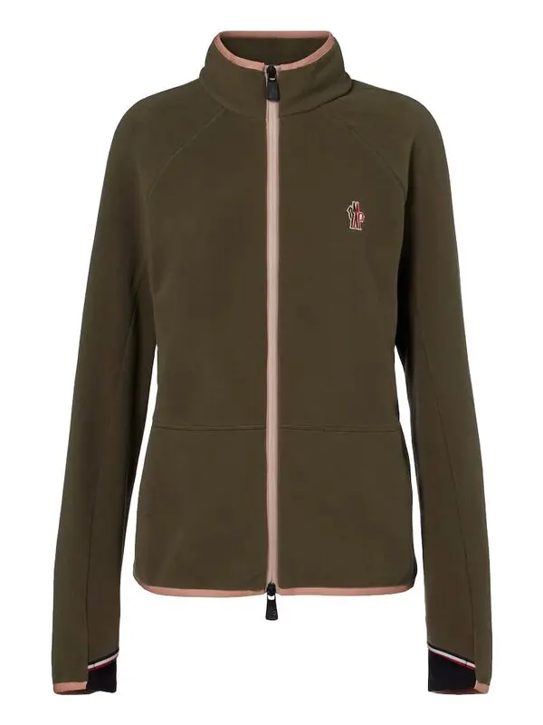 Moncler Fleece Zip-up Sweater - Green