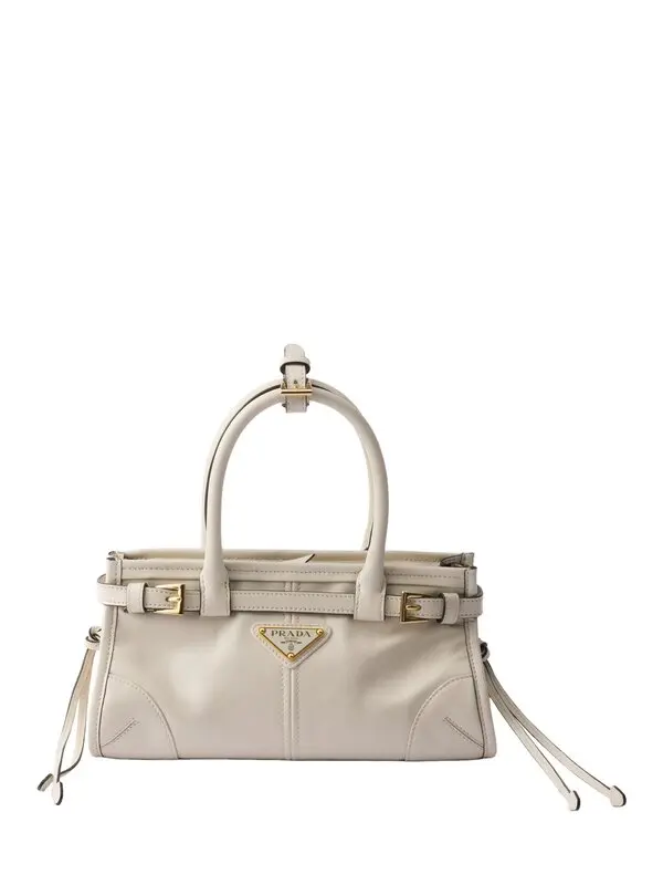 Prada Leather Mini Handbag - White