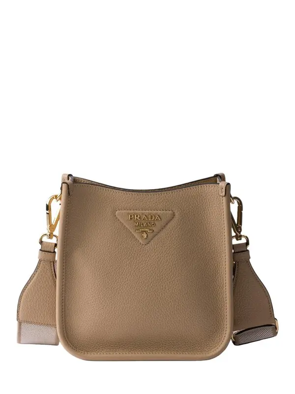 Prada Mini Leather Shoulder Bag - Neutral