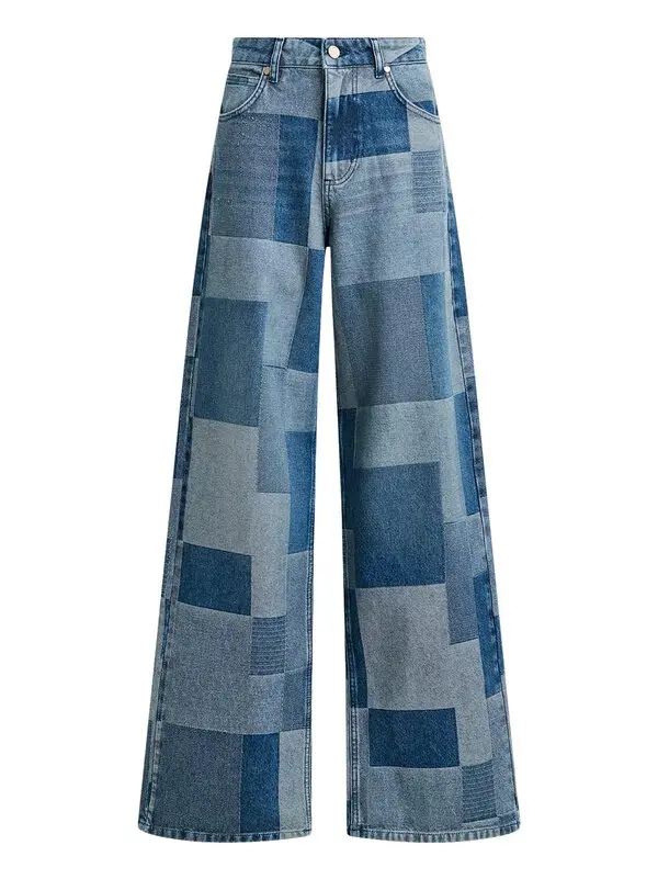 Essentiel Antwerp Patchwork Straight-leg Jeans - Blue