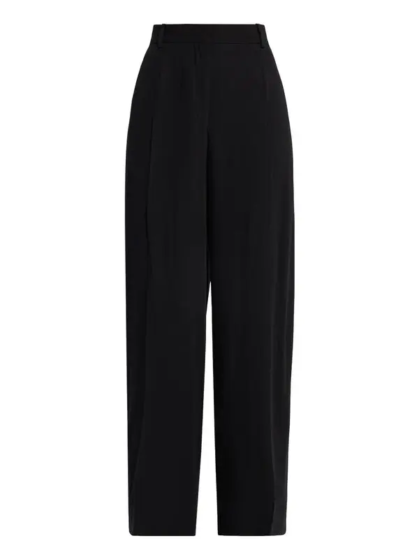 TOTEME Wide Fluid Trousers - Black