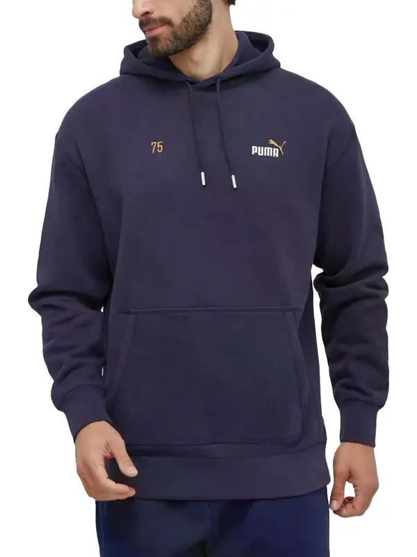 PUMA Logo-embroidered Graphic Hoodie - Blue