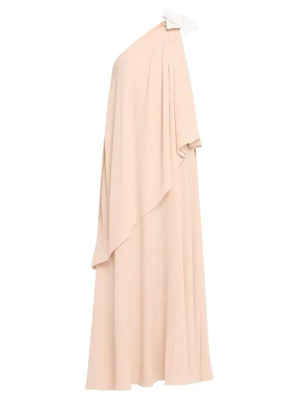 Halston Solena One-shoulder Gown - Nude