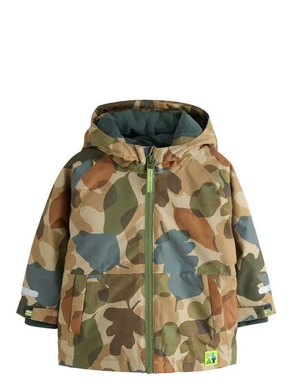 NEXT Camo Print Waterproof Hooded Jacket - Green