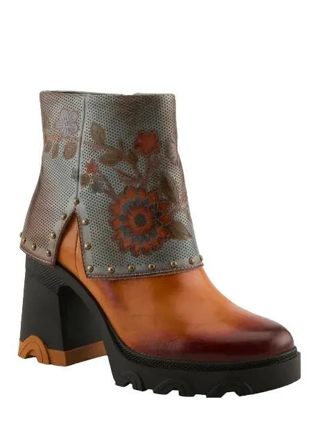 SPRING STEP SHOES Carizma Platform Bootie - Camel Multi