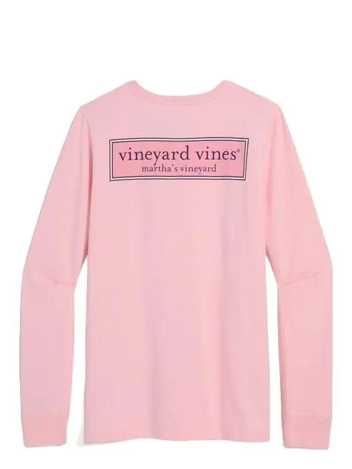 Vineyard Vines Long Sleeve Graphic Pocket Tee - Flamingo