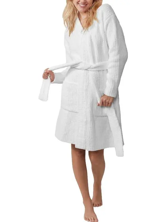 SUNDAY CITIZEN Rib-knit Cardigan Robe - Clear White