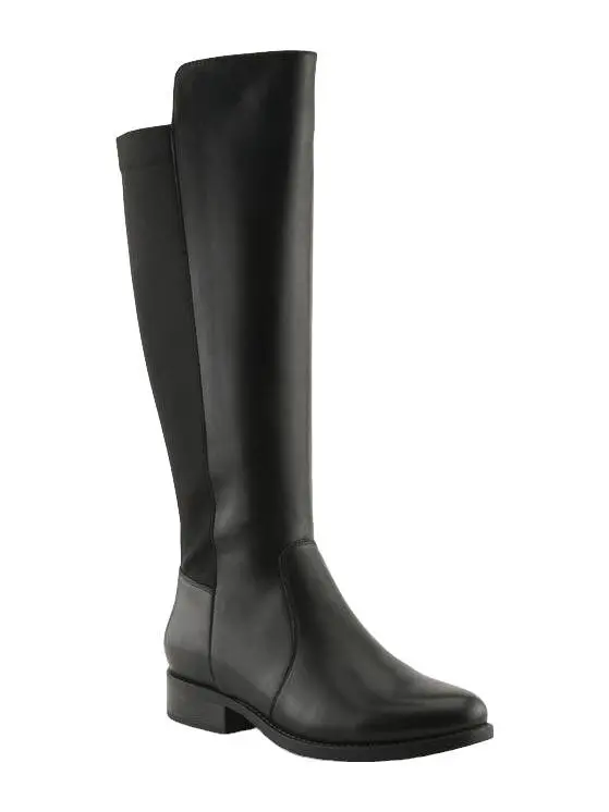 SPRING STEP SHOES Knee High Leather Boot - Black