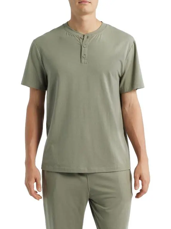 Lunya Slumberknit Henley Pajama T-shirt - Shaded Olive