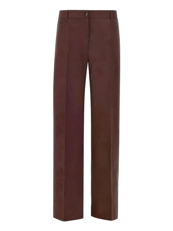 Etro Pleated Straight-leg Trousers - Brown