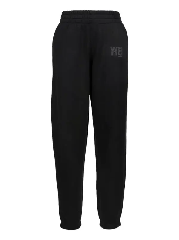 Alexander Wang Elastic-waistband Logo Trousers - Black
