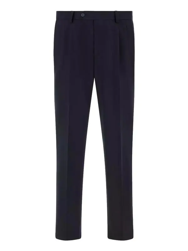 Boggi Milano Pleated Trousers - Blue