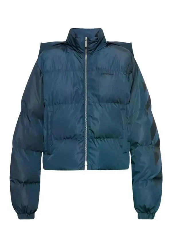 Off-White Arrow-print Puffer Jacket - Blue