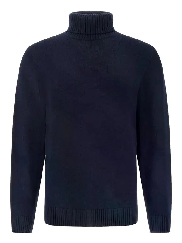 Boggi Milano Roll-neck Wool Sweater - Blue