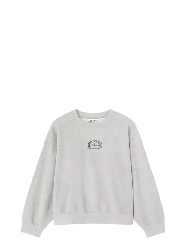 GANNI Logo Sweatshirt - Grey