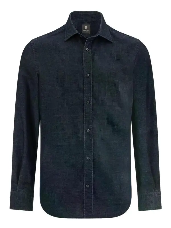 Boggi Milano Closed-collar Shirt - Blue