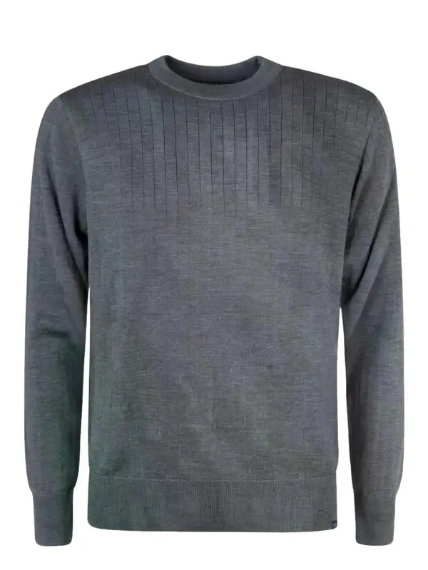 Paul & Shark Ribbed Crew-neck Sweater - Grey