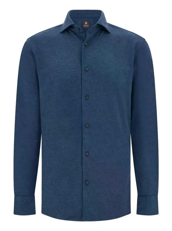 Boggi Milano Long-sleeves Polo Shirt - Blue