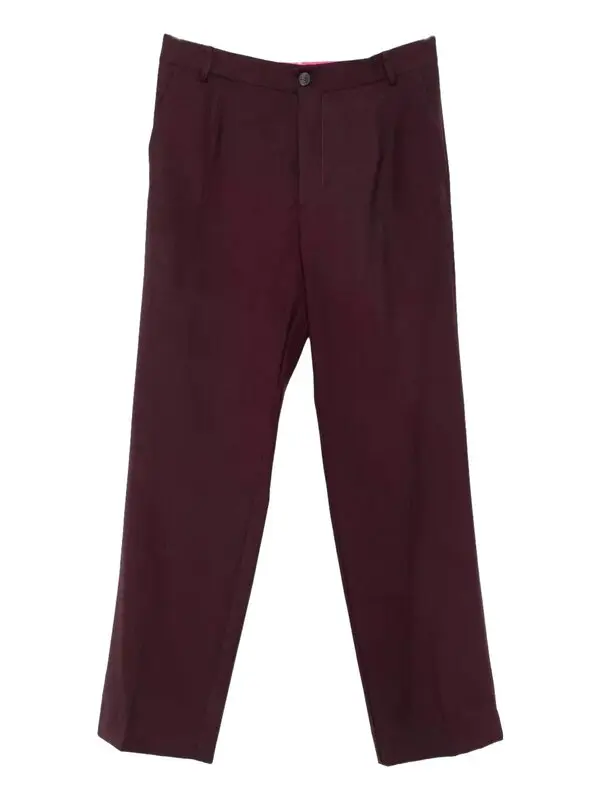 AMARÁNTO Pleated Straight-leg Trousers - Purple