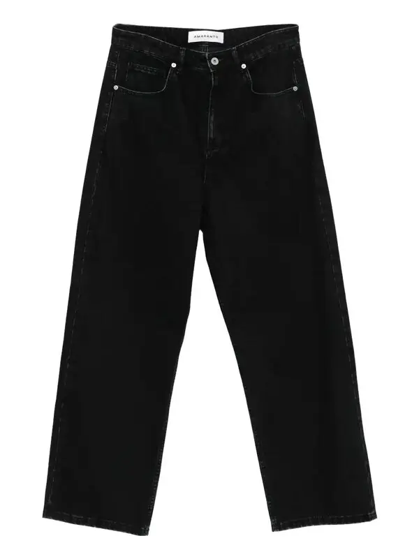 AMARANTO Logo-patch Jeans - Black