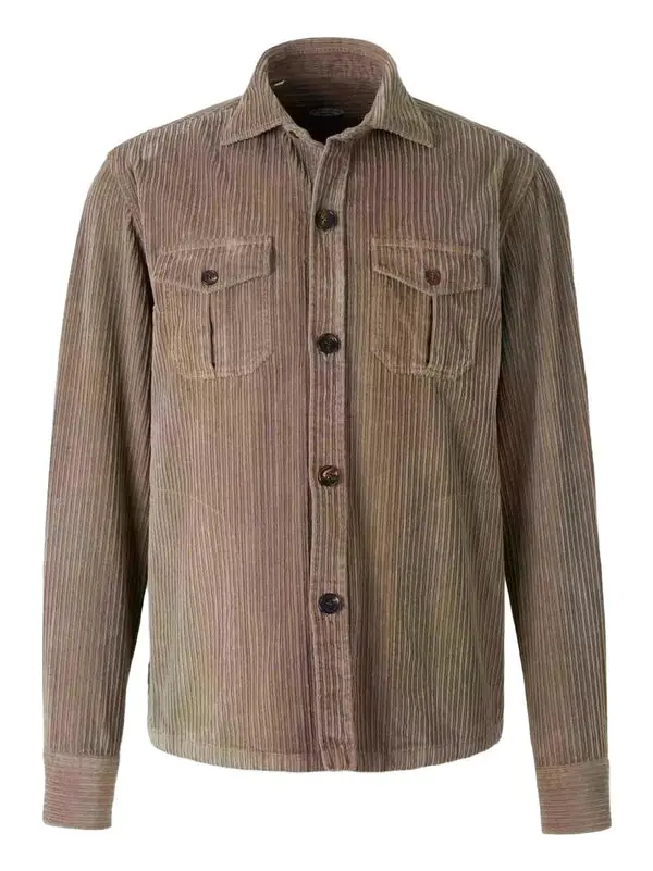VINCENZO DI RUGGIERO Button-up Shirt Jacket - Brown
