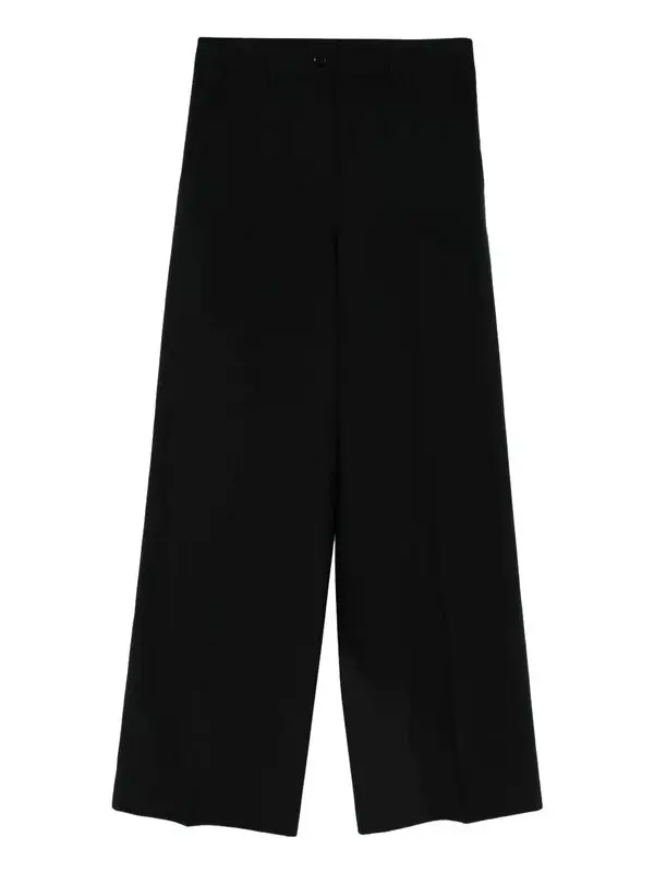 Aspesi High-waisted Palazzo Trousers - Black