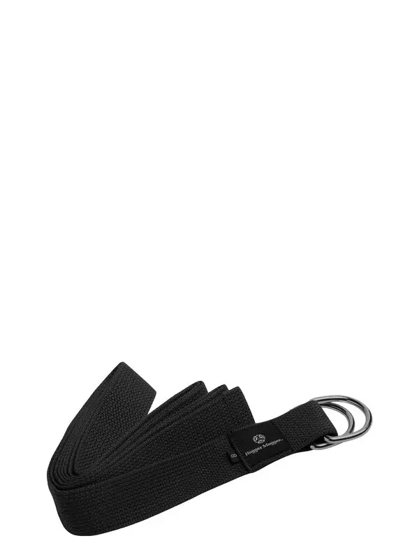 HUGGER MUGGER 8' Cotton Yoga Strap With D-ring - Black